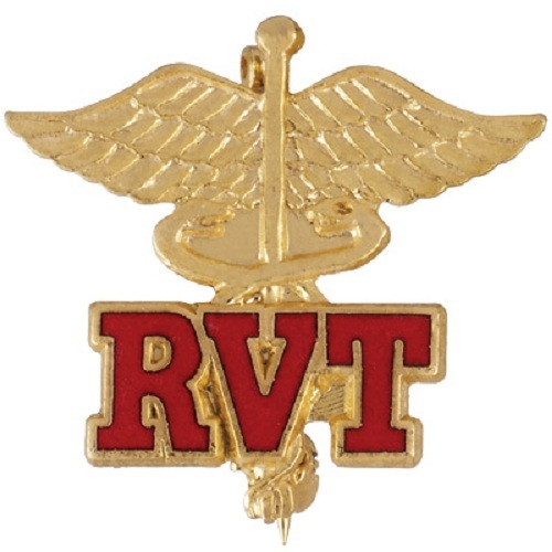 RVT Caduceus Lapel Pin Registered Veterinary Technician Vet Tech ...