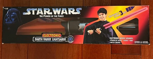 Vintage 1996 Kenner Star Wars Darth Vader POTF Electronic Red ...