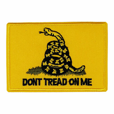 Gadsden Flag Patch Embroidered Iron-On Applique Rattlesnake Emblem Tactical | eBay