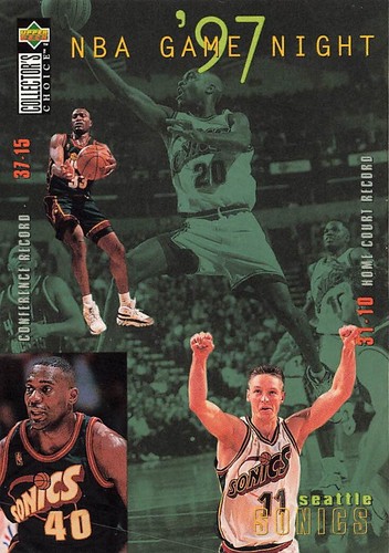 1997 Collector's Choice #180 Seattle SuperSonics GN Seattle SuperSonics ...