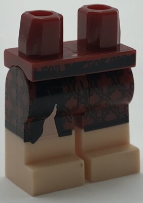 Lego New Dark Red Hips and Legs Dressing Gown Robe Tails Black Minifig ...