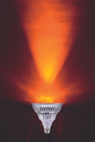 LED PAR38 120V 20W = 180W, Amber Color Non-Dimmable E26 Medium Base ...