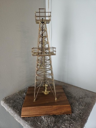 VINTAGE 1979 " OIL ORIGINALS INC. " TULSA OK. OIL RIG ALL STEEL WELDED ...