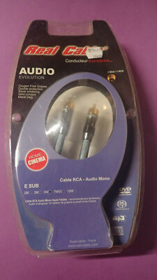 REAL CABLE E.SUB - Cable RCA Audio 5m - Cable RCA RCA Cuivre Subwoofer ...