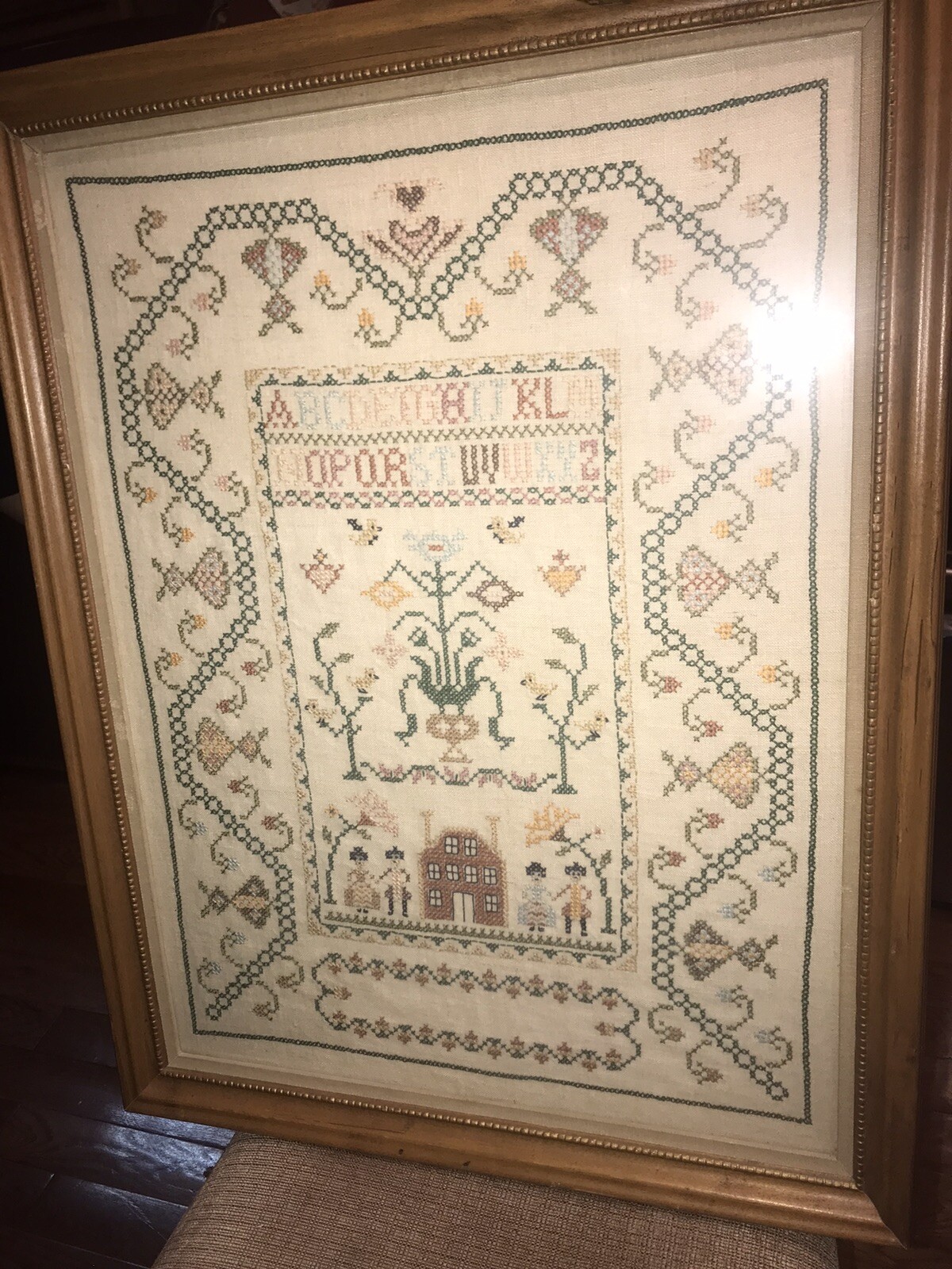 Vintage "AMERICAN HOME" Cross Stitch Sampler Kit By Paragon Needlecraft ...