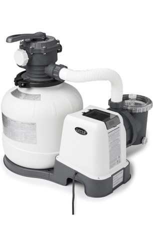 Intex 26647EG 2800 GPH Above Ground Pool Sand Filter Pump with ...
