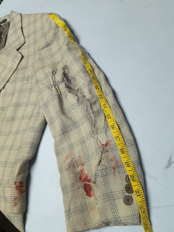 Zombie Jacket 1990s Bloody Costume WALKING DEAD 38 R Blazer SHREDDED ...