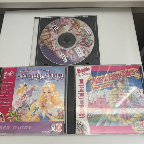 3x Barbie PC Game Lot Software Fairy Tale Rapunzel, Story Maker ...