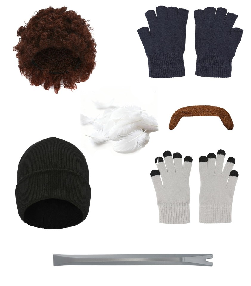 7PC Christmas Costume Theif Robber Set Funny Costume For Movie Winter ...