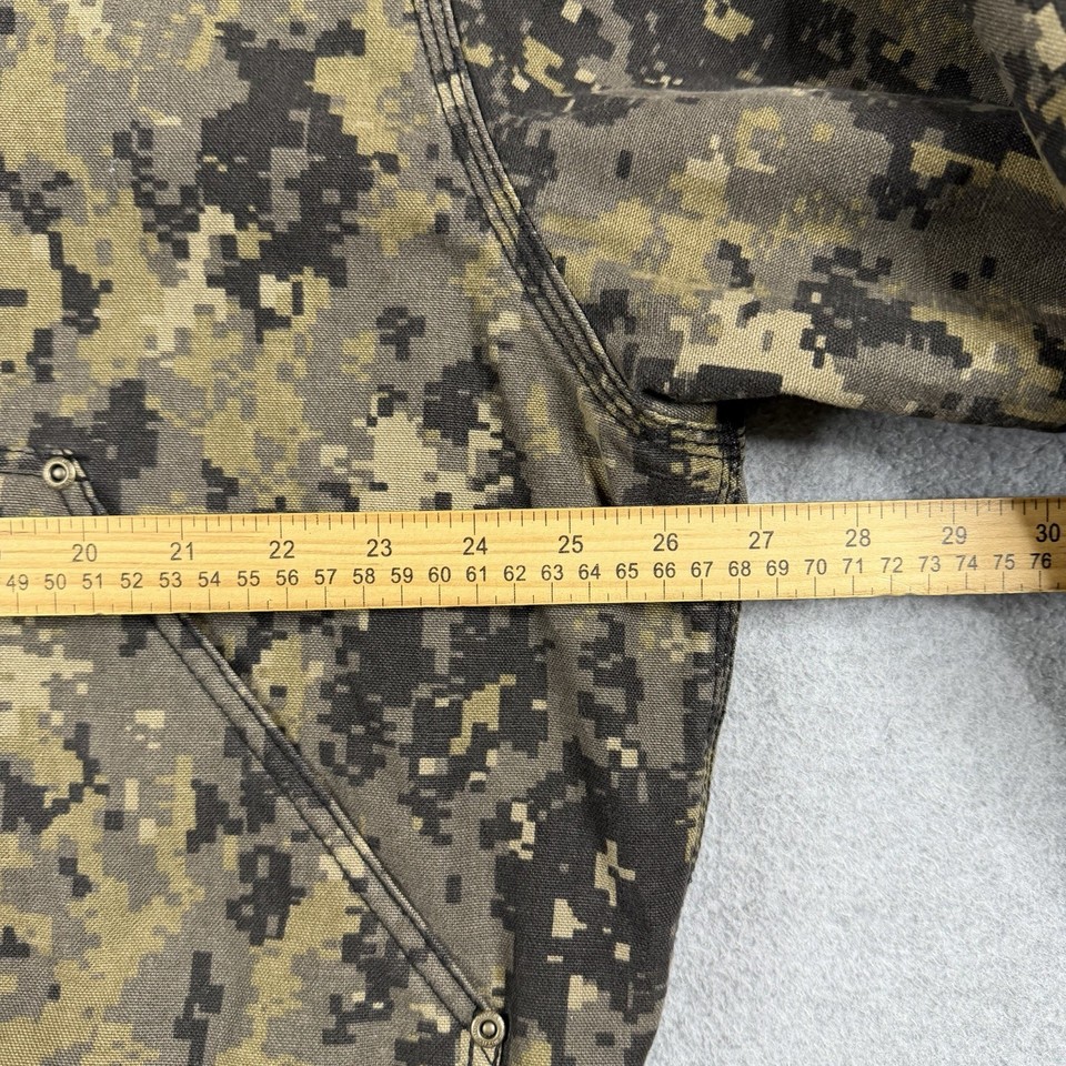Big Smith Hooded Jacket Digital Camo Workwear Canvas Fleece Lined Coat ...