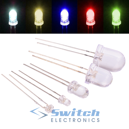 Constant Flashing Flickering LED Diode 1.8mm 3mm 5mm 8mm 10mm Clear ...