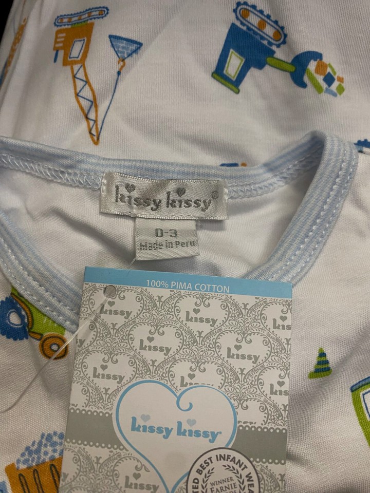 Kissy Kissy Baby Unisex White Printed Sleeveless Playsuit Size 0-3M | eBay