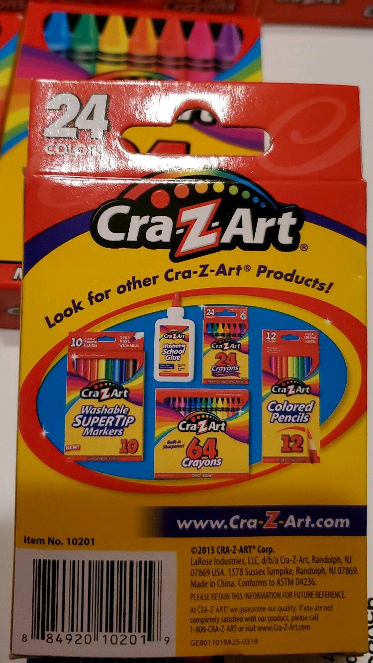 Cra-Z-Art 24 Count Crayons School Quality New Formula Last Longer Lot ...