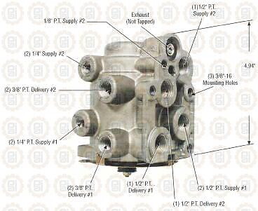 E7 Foot Valve Excel BRAND P/n EM57150 Ref. # Bendix 101818 574787c91 ...