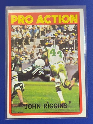 🏈 1972 Topps Football Base Card Rookie #126 John RIGGINS - Pro Action 🏈 ...
