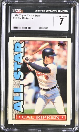1990 Topps Cal Ripken Jr TV All-Stars #19 Baltimore Orioles CGC 7 NEAR ...