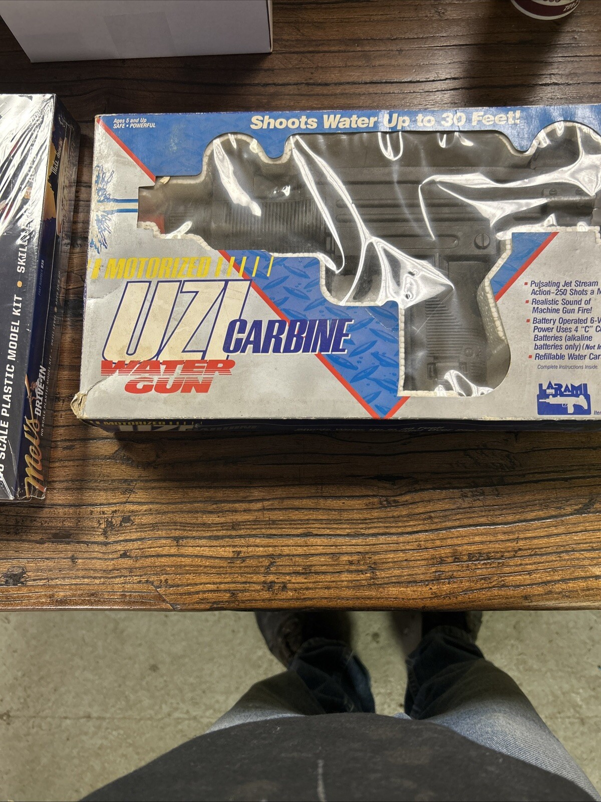 Larami UZI Water Machine Gun Toy 1987 Motorized Carbine Battery ...