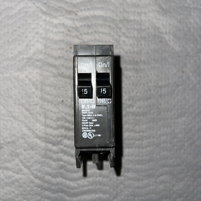 Eaton BR1515 15Amp Tandem Circuit Breaker 786676370059| eBay