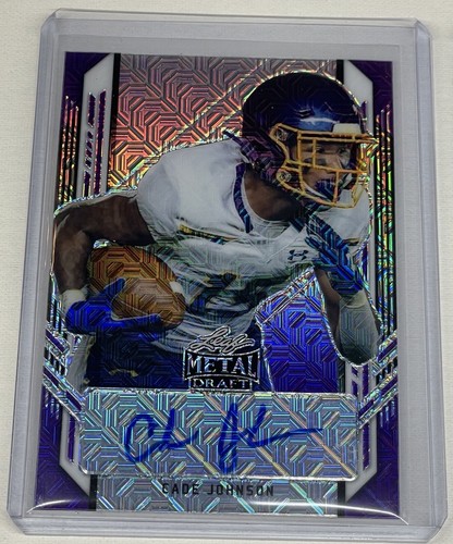 2021 Leaf Metal Draft Cade Johnson Portrait Auto Purple Mojo /7 #PA-CJ1 ...