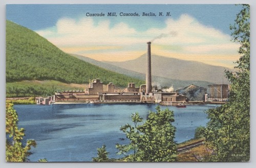 Cascade Mill Cascade Berlin New Hampshire Linen Postcard Unposted | eBay