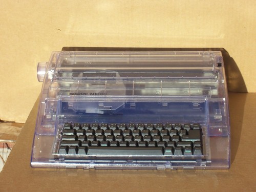 Swintec 2410 AX-150 Clear Cabinet Electronic Typewriter Tested Works ...