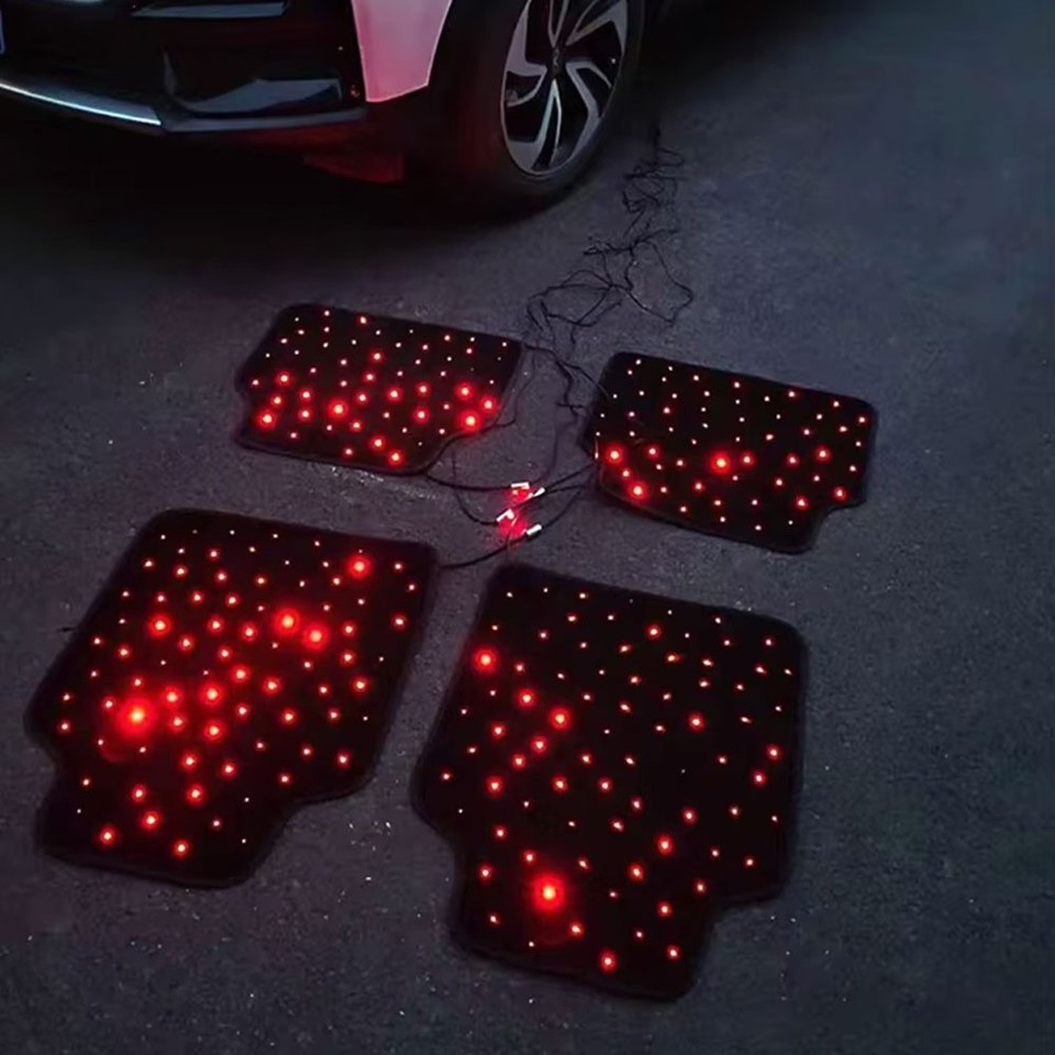 Fiber Optic Starlight Car Mats Star light LED Rugs Waterproof with APP ...
