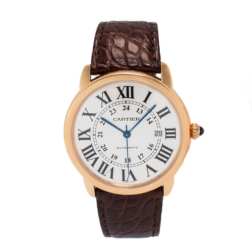 Cartier Ronde Solo de Cartier 42MM W6701009 18K Rose Gold Steel Back ...