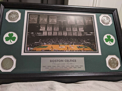Boston Celtics 17 Time Champions 1957-2008 (4 Highland Mint 12" x 19.5 ...