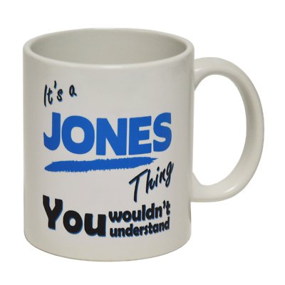 Its A Jones Thing Mug Personalised Surname Name Family Novelty birthday ...