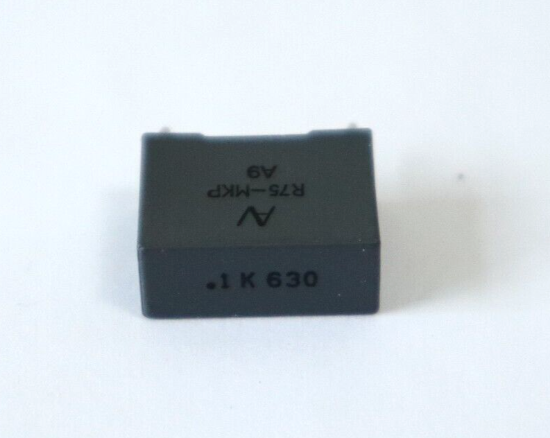 10 x Folienkondensatoren/ R75-MKP - 0,1 µF - 630 V - 10% - Radial - RM ...
