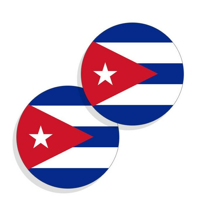 Cuba Flag Stickers Flag Decals Cuban Flag Vinyl Stickers Round 4pack | eBay