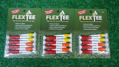 Flex Tees Golf Tees, 3-Pack Special, 24-tees, Red, Yellow, Org. NEW | eBay
