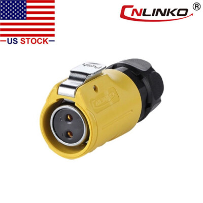 2 Pin Power Circular Industrial Connector Female Plug Outdoor ...