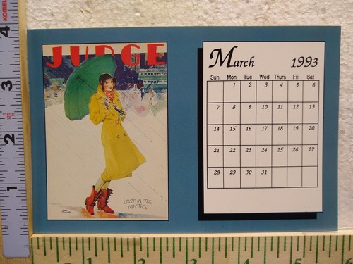Postcard March 1993 Calendar Judge Art Print by James Trembath | eBay