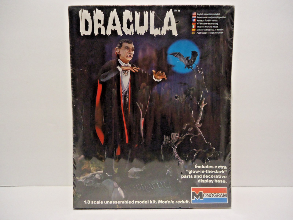 FRANKENSTEIN & DRACULA GLOW IN THE DARK MODEL KIT MONOGRAM 1983 AURORA ...