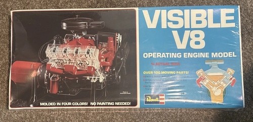 Vintage 1977 Revell Visible V8 Operating Engine Model Model Kit New H ...