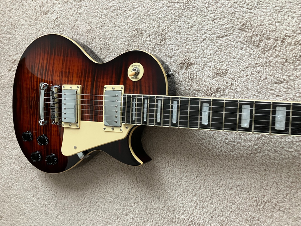 Grote LP LPYS-006 Electric Guitar Solid Body flame top look | eBay