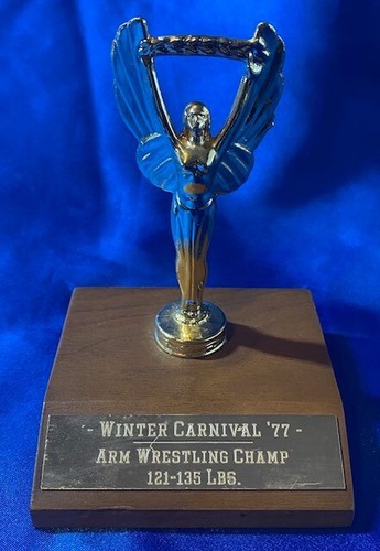 Vintage Arm Wrestling Champion Trophy -Winter Carnival 1977 | eBay