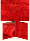 Lace Red Pink Wedding Luxury Royal Bedding Set Bedspread Flat Sheet ...