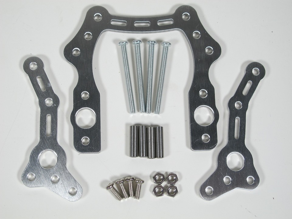 Front & Rear Aluminum Suspension Mount Plate Tamiya 1/10 R/C Frog ...