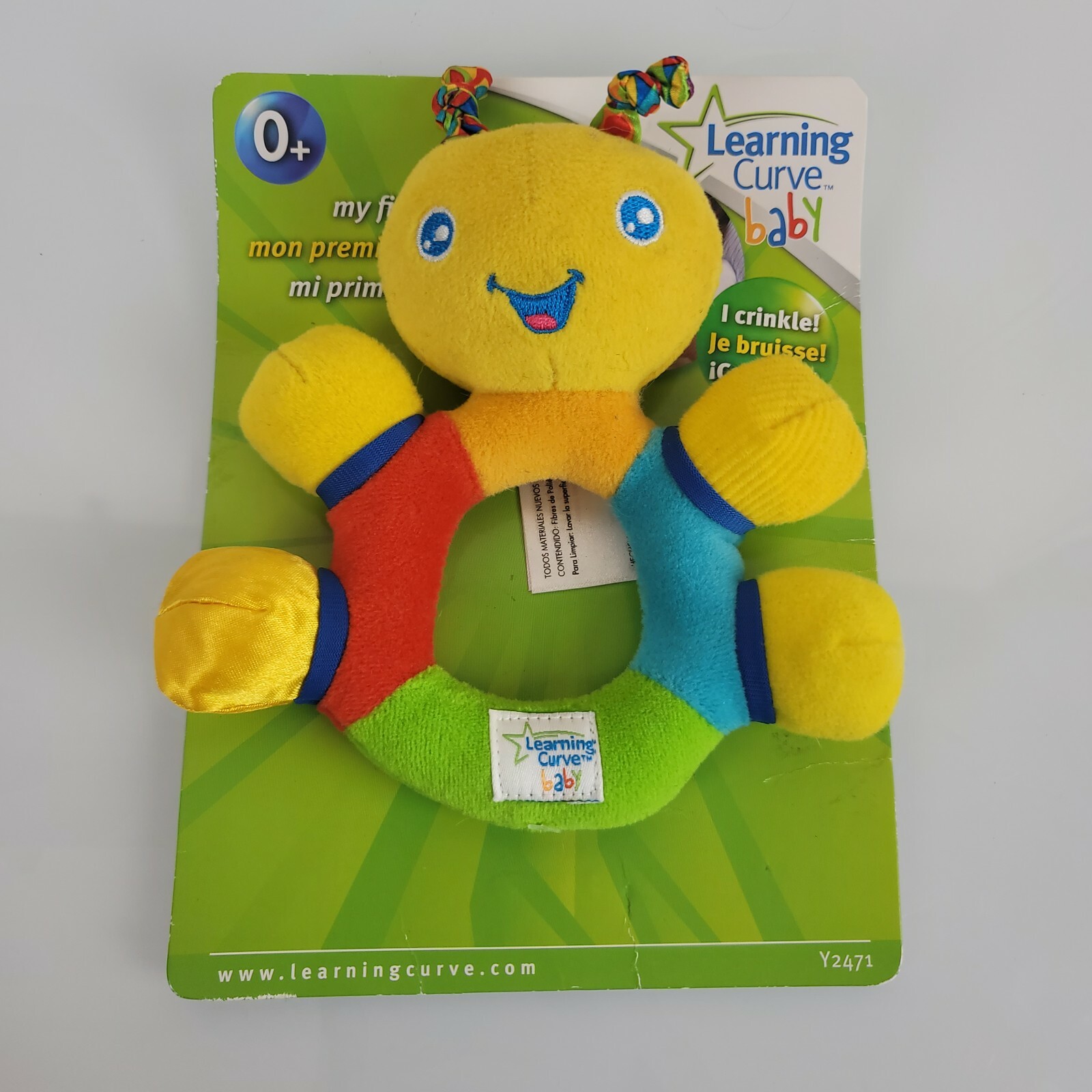 Learning Curve Baby Yellow Colorful Insect Butterfly Bug Ring Rattle ...