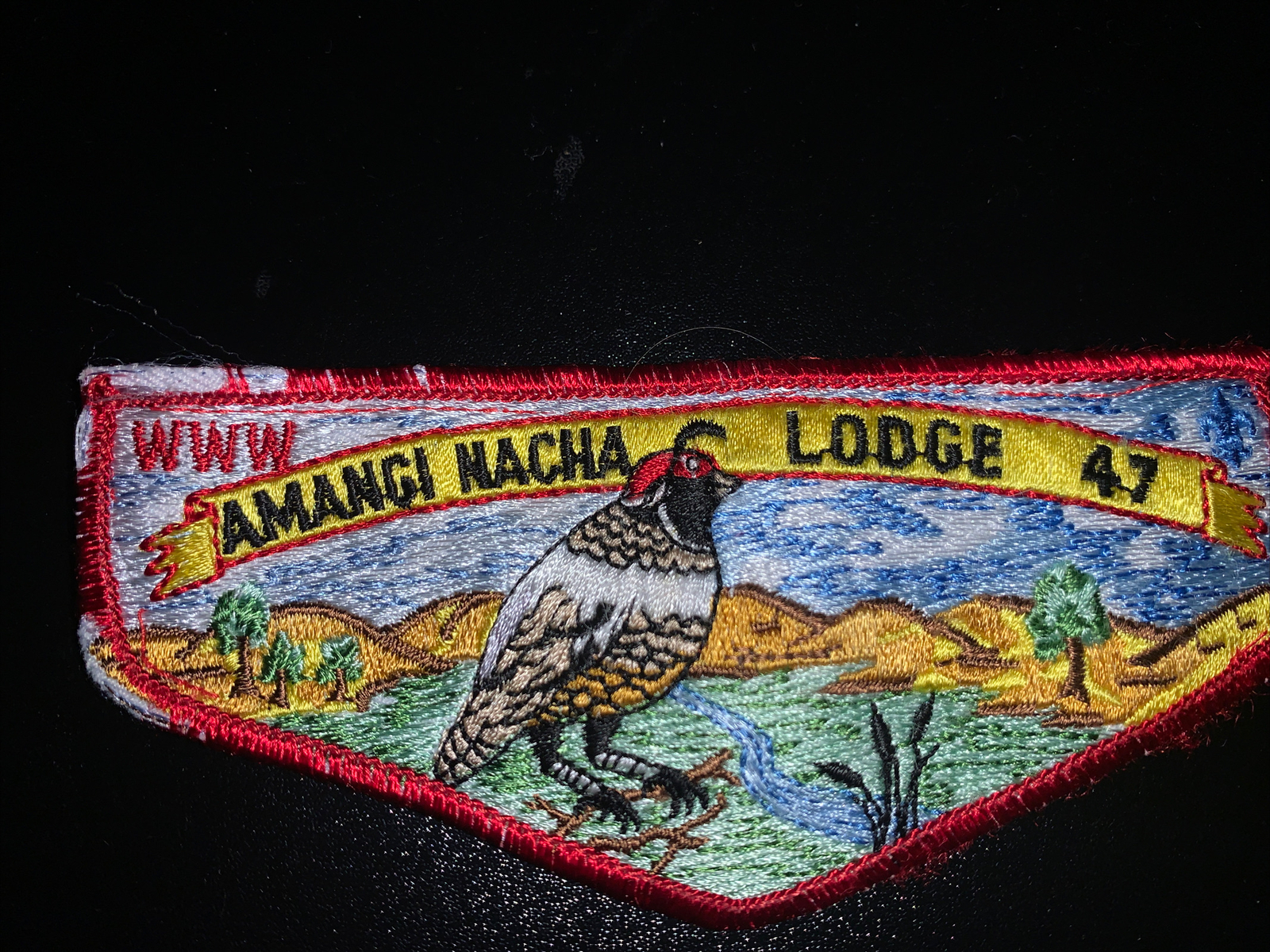 Used OA Flap Lodge 47 Amangi Nacha Red Border | eBay