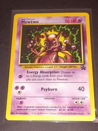 Mewtwo 14 Black Star Promo 1999-2000 Pokemon Nintendo Wizards UNGRADED ...