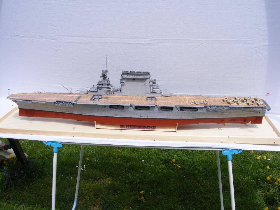 1:200 USS Lexington (CV-2) Lady Lex Aircraft Carrier Handcraft Paper ...