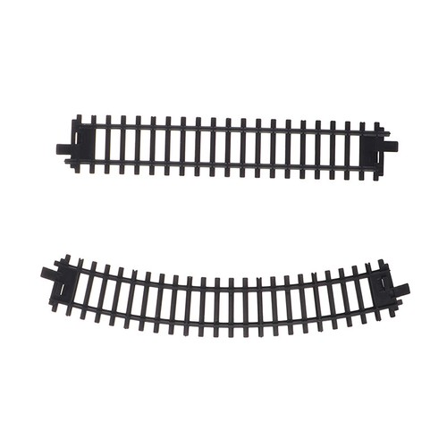 RailwayTrains Tracks Straight Curved Rails Building Block Toys Scene ...