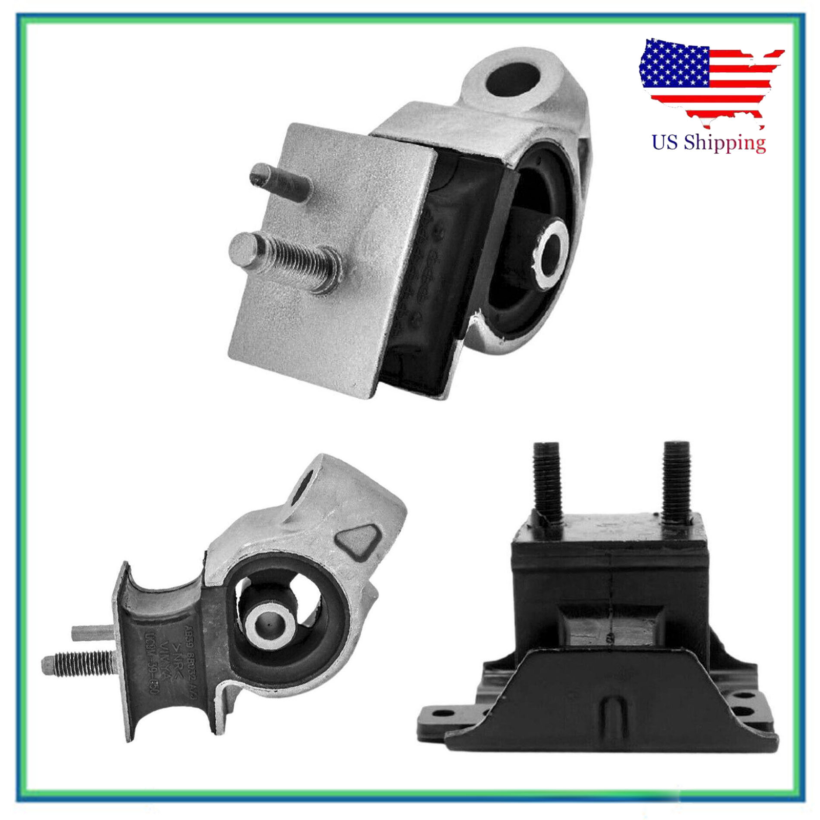 Set 3PCS Front L & R Engine Motor & Transmission Mount For 13-17 Ford ...