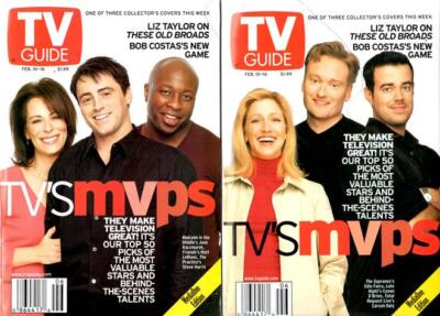 TV GUIDE 2001- TV'S MVPS - 3 COLLECTOR COVERS - WILL & GRACE - EDIE ...