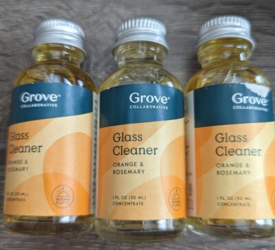 Grove Glass Cleaner Concentrate, Orange & Rosemary, 1 fl oz (Set of 3 ...