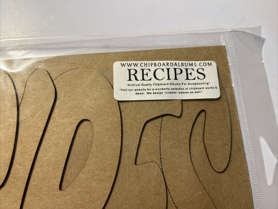 RECIPES ~ Chipboard Word Album ~ Scrapbooking ~ 6”x12” ~ Album Only | eBay