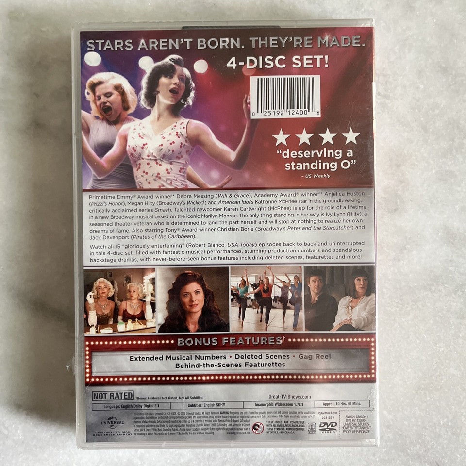 SMASH Season One DVD 2013 Jeremy Jordan KATHARINE McPHEE Megan Hilty ...